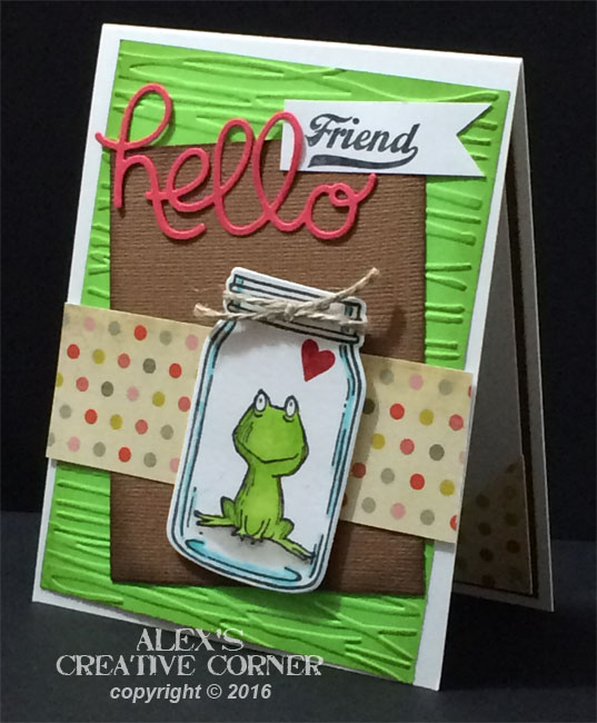 Alex's Creative Corner: Hello Friend Frog