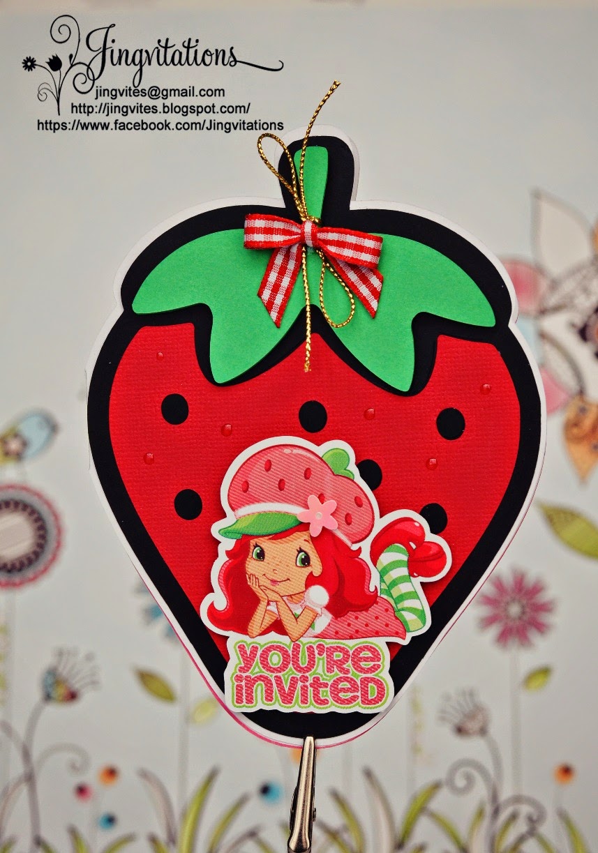 Jingvitations: Strawberry Shortcake Birthday Party Invitations