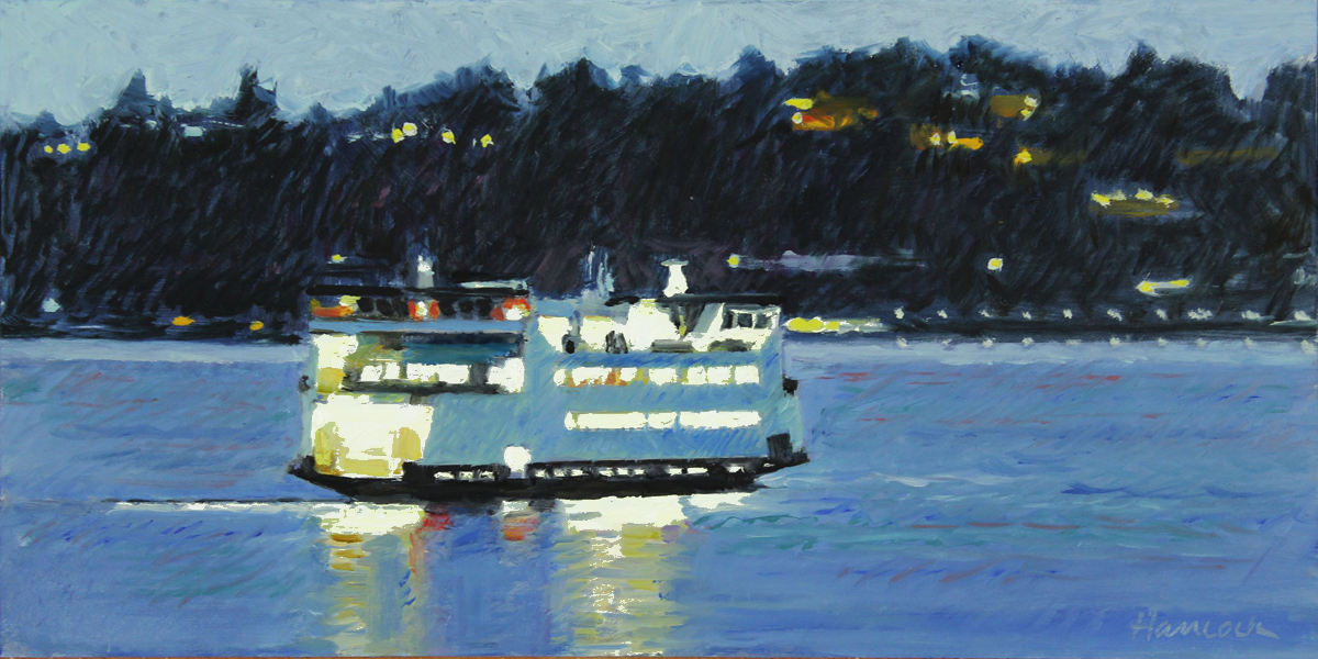 Gretchen Hancock's Paintings: Tahlequah Night Ferry