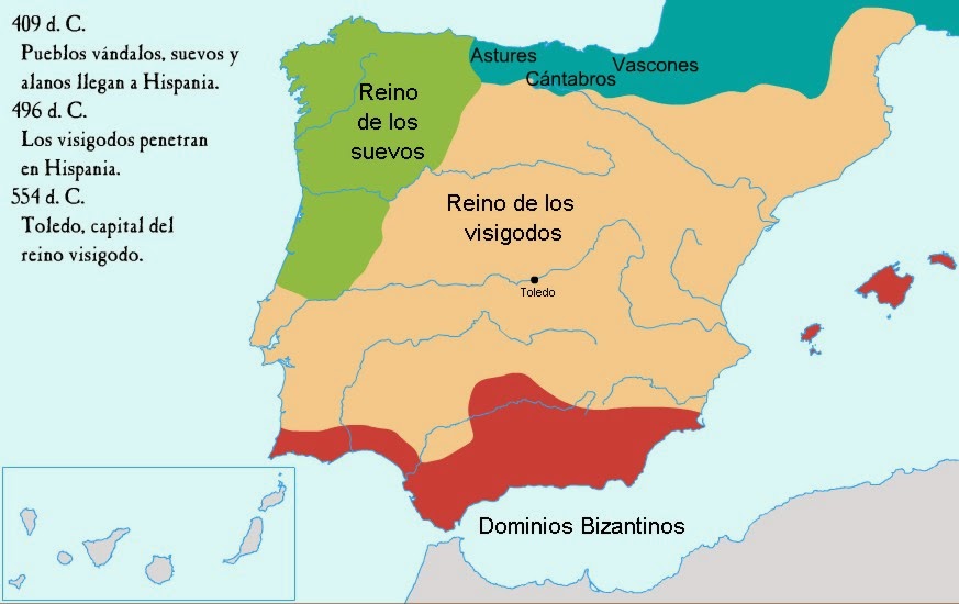 historioseando: El Reino Visigodo. Mapas.