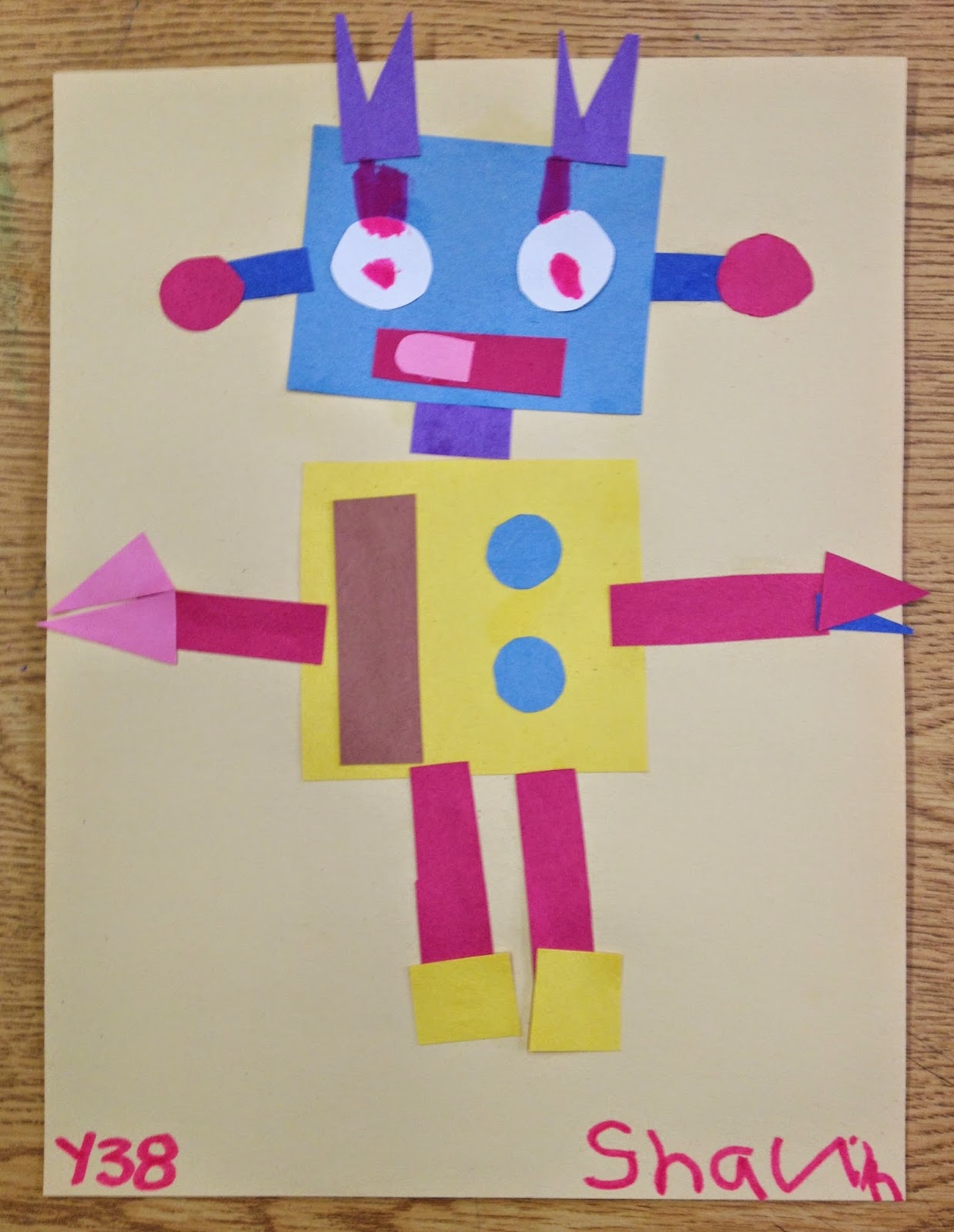 Ms. C's Artroom: Geometric Robots Art Lesson