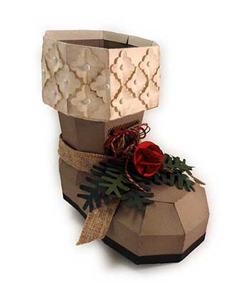 Needles 'n' Knowledge: Santa's 3d Boot Decoration