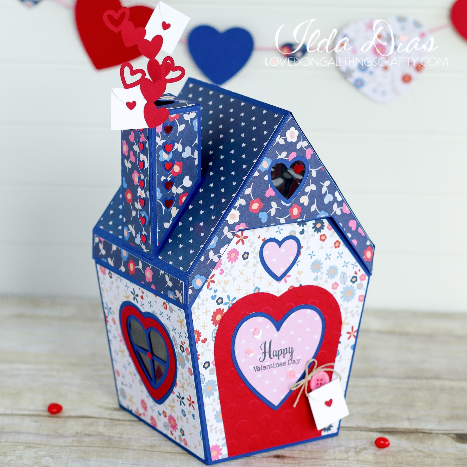 I Love Doing All Things Crafty: Valentine's Day Mail House | 3D Paper ...