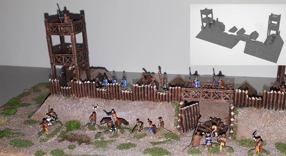 10mm Wargaming: 10mm Roman Camp from Printable Terrain