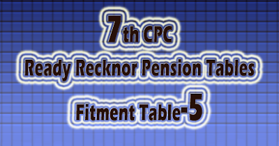 7th CPC Ready Reckoner Pension Tables – Fitment Table-5 - Latest 7th ...