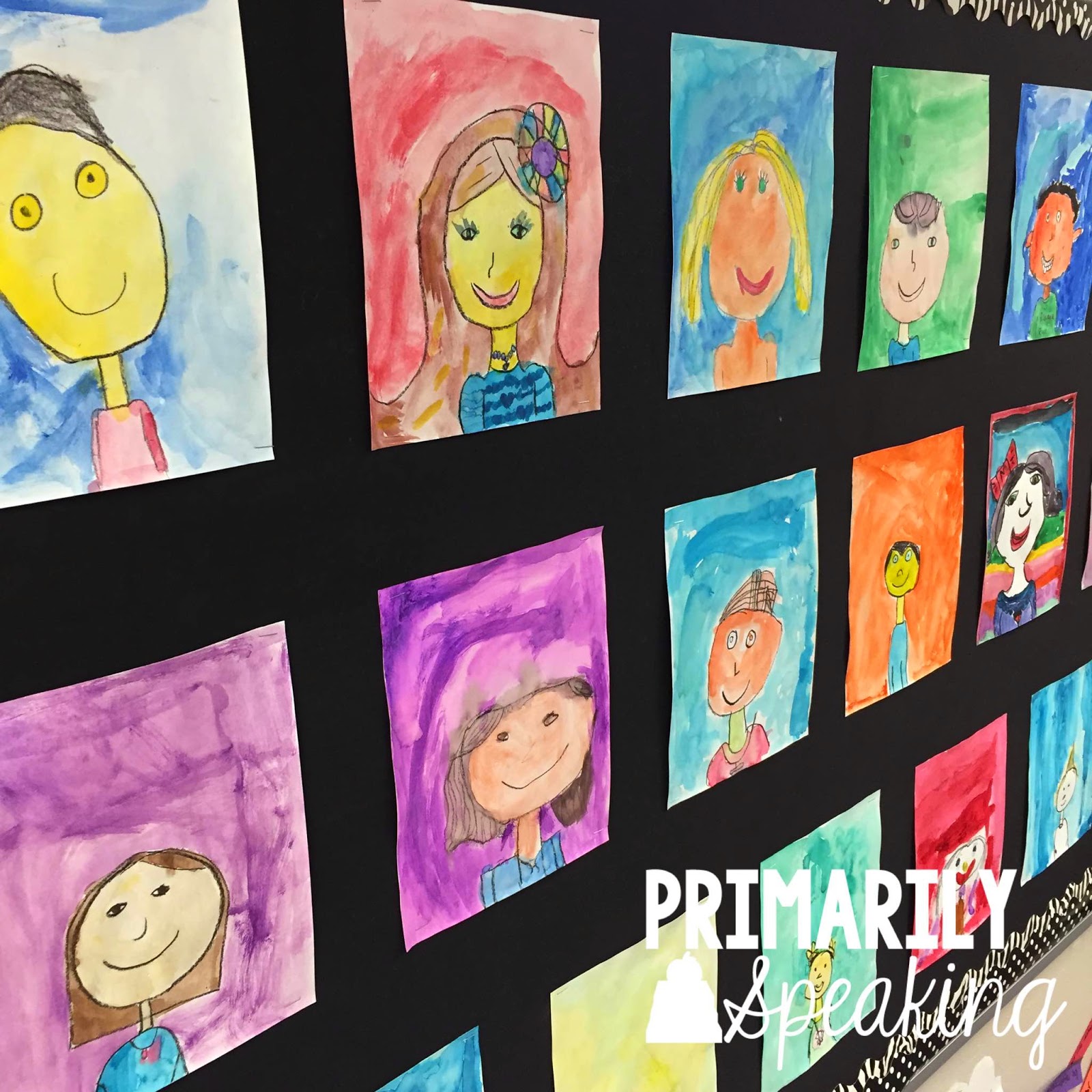 First Week Watercolor Portraits | Primarily Speaking