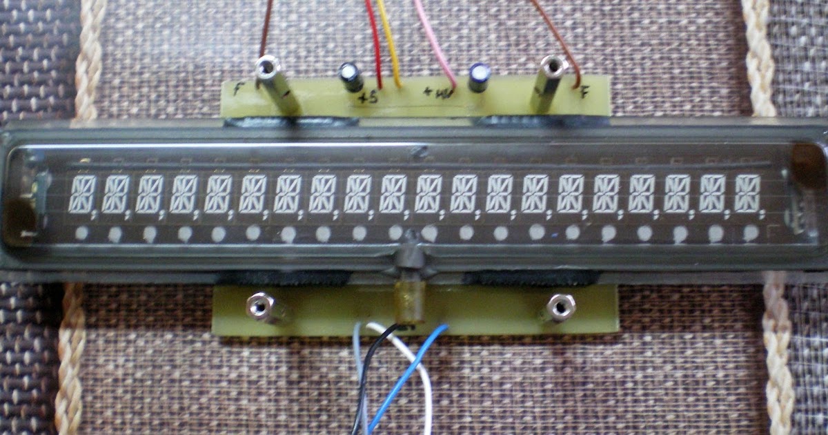 Arduinotehniq Itron Fg209m2 Vfd Display Controlled By Arduino Via 2 Max6921