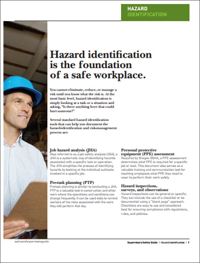 OSH The Journey: Hazard identification is the foundation of a safe ...