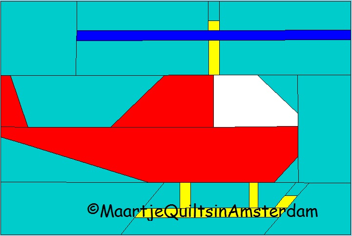 Quilting in Amsterdam: Helicopter for Guus