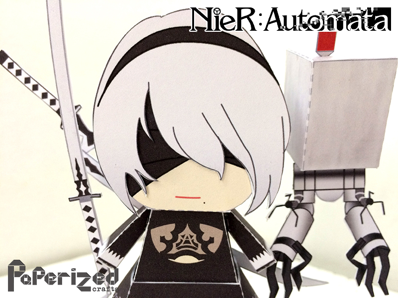 NieR: Automata - YoRHa No.2 Type B (2B) Papercraft | Paperized Crafts
