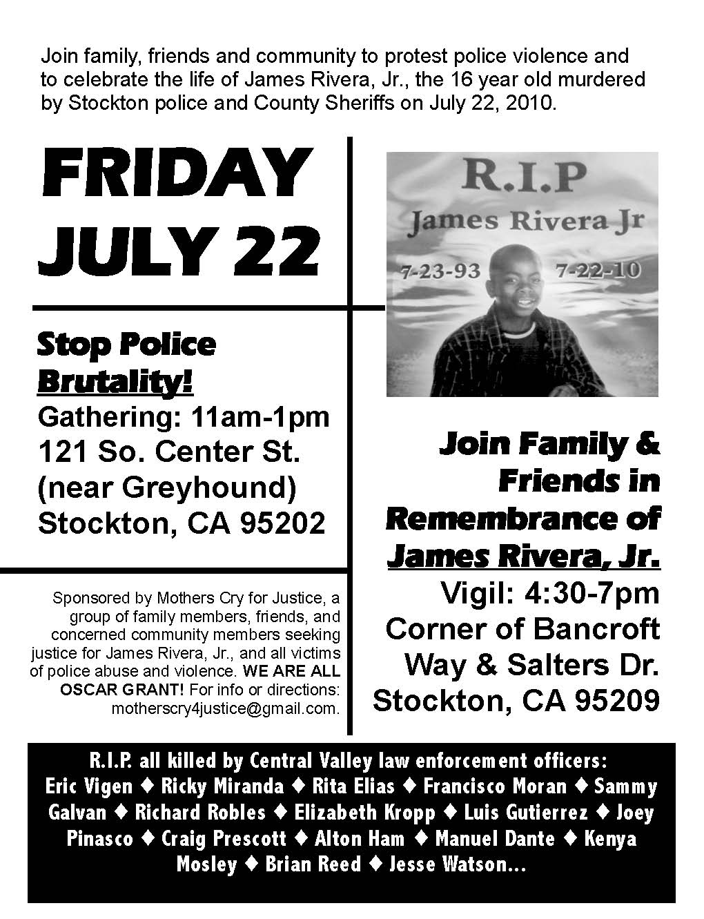 We Are All Oscar Grant!: Justice for James Rivera, Jr!!!