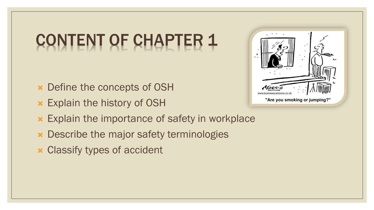 Occupational Safety and Health: Introduction to occupational safety and ...