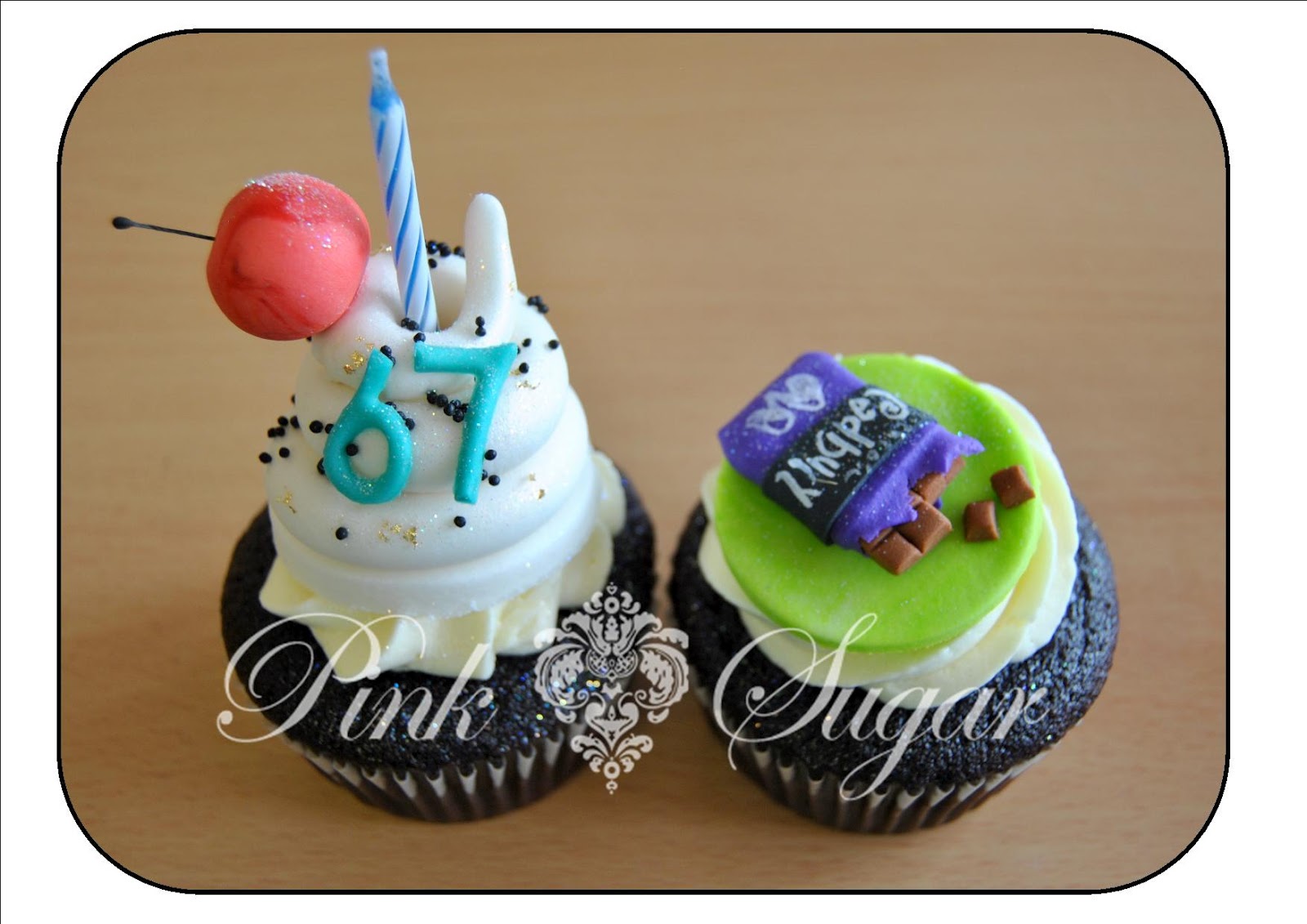 Pink Sugar: 67th Birthday & Cadbury's Chocolate Designer Cupcakes...