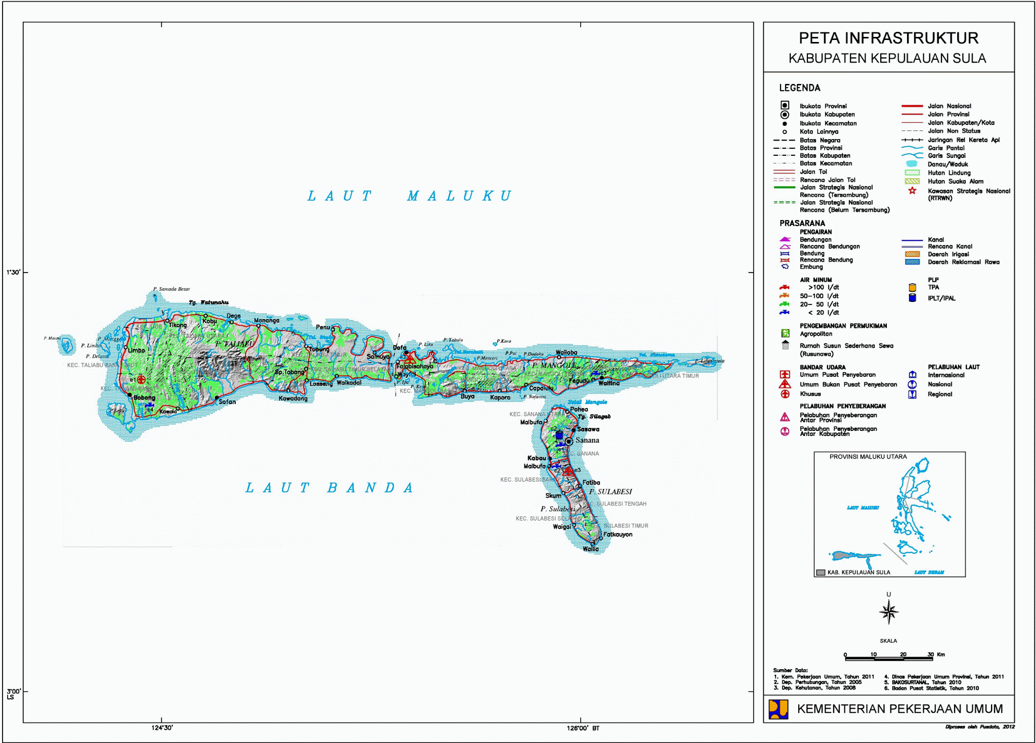 Peta Kabupaten Kepulauan Sula