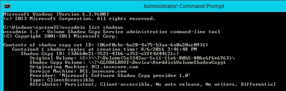 Dumping NTDS.DIT File from Active Directory