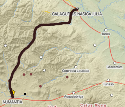 Hispania romana: Vía Calagurris - Numantia