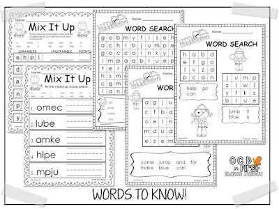 High Frequency WORD WORK | OCD in Elementary