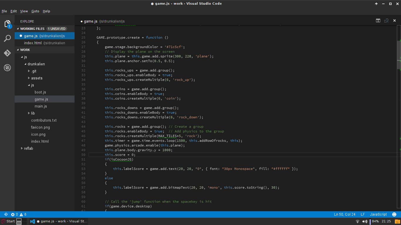 Visual Studio Code on Debian 32Bit.