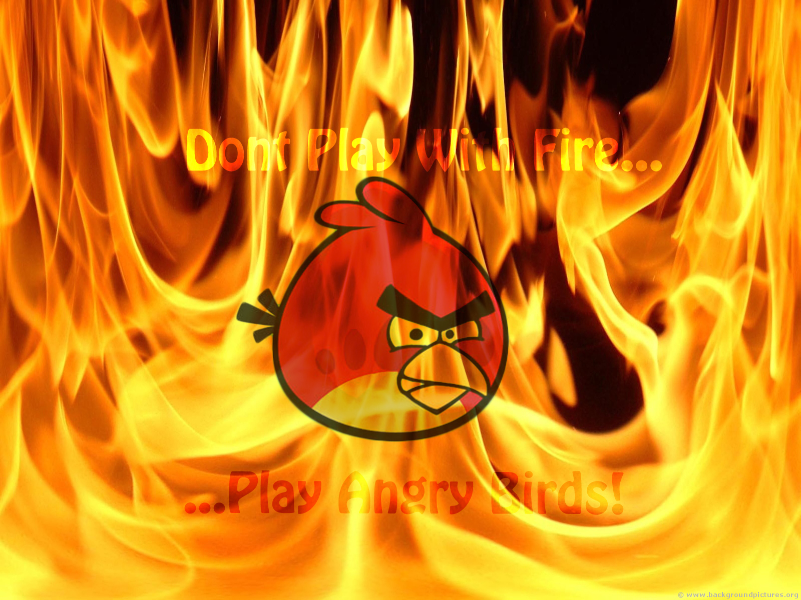 Angry Birds Wallpapers: Dont Play With Fire...Play Angry Birds