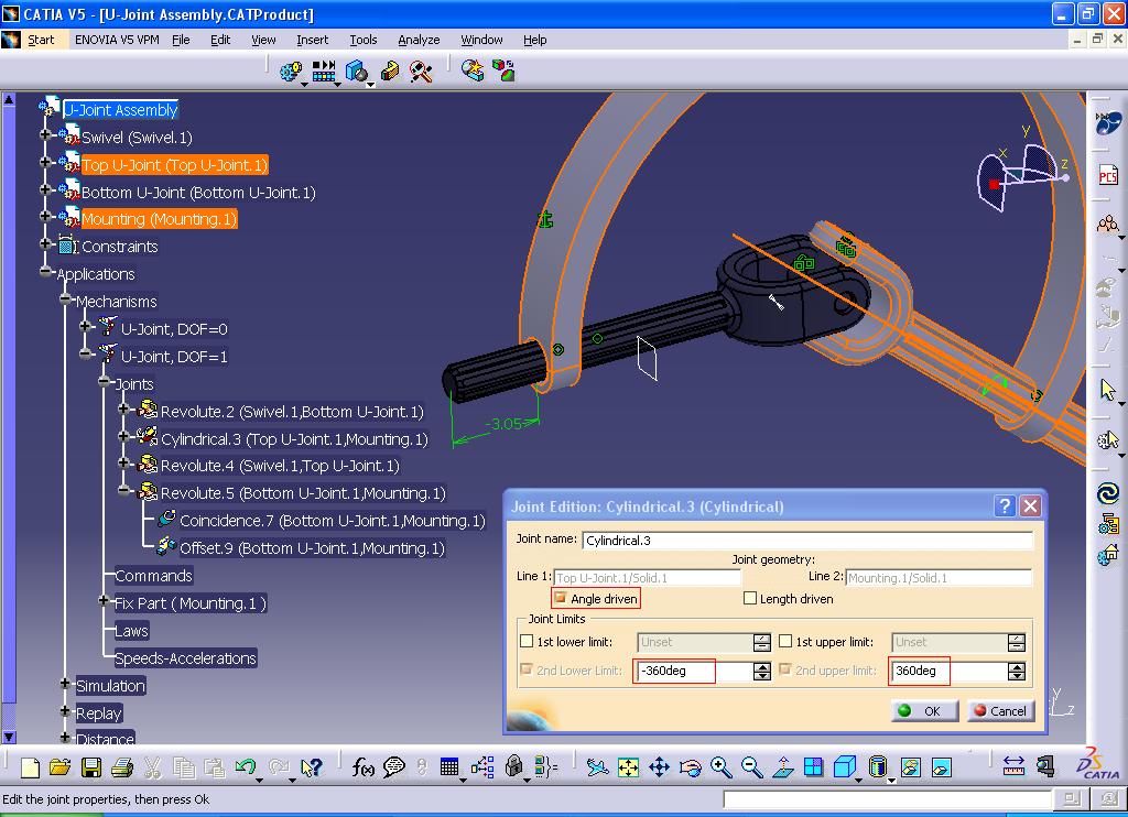 Product Design Engineering: DMU Kinematics in CATIA