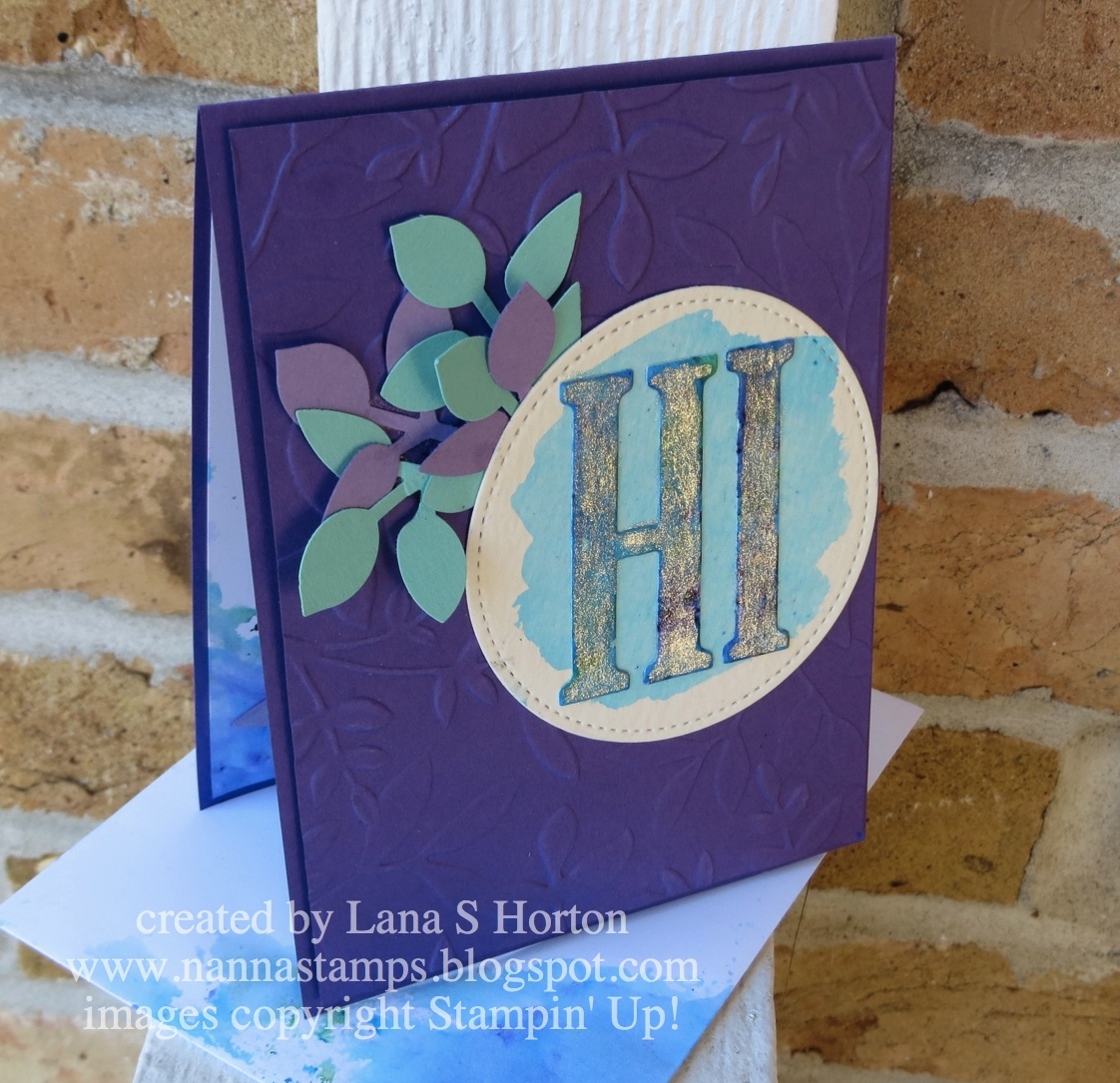 Stamping with Nanna: A Beautiful 'Hi' Card ... Times Three!