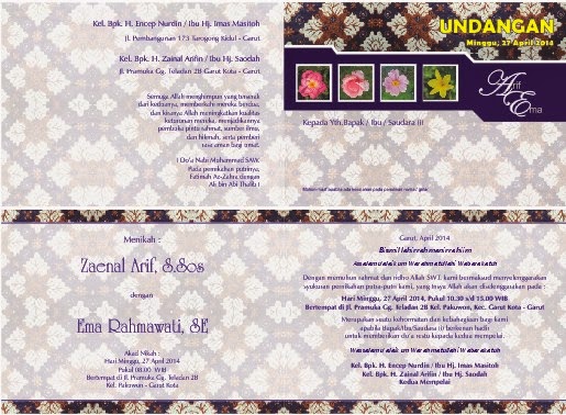 Koleksi Font Undangan : font undangan pernikahan