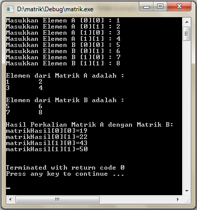 Nadia Gaf-ART: Array Dua Dimensi [Perkalian Matriks Ordo 2 x 2] dalam ...