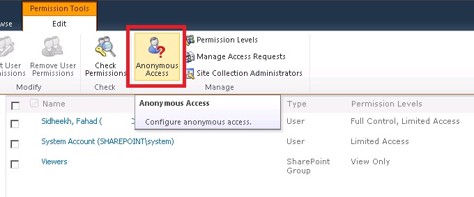 Sharepoint Pitstop How To Enable Anonymous Access In Sharepoint 2010