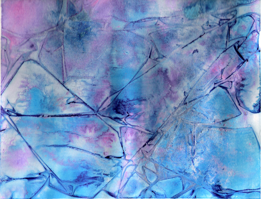 Trish Taylor Calligraphy: Saran Wrap/Painted Backgrounds