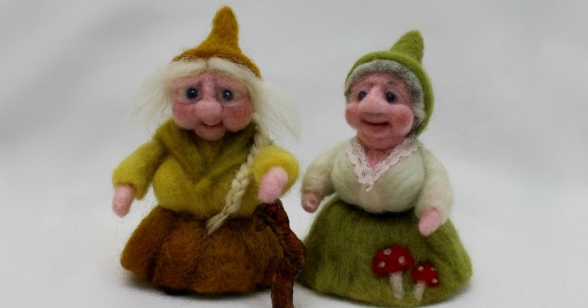 Needle Felted Lady Gnomes