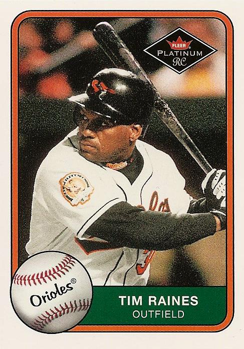 Orioles Card "O" the Day: Tim Raines, 2001 Fleer Platinum #308