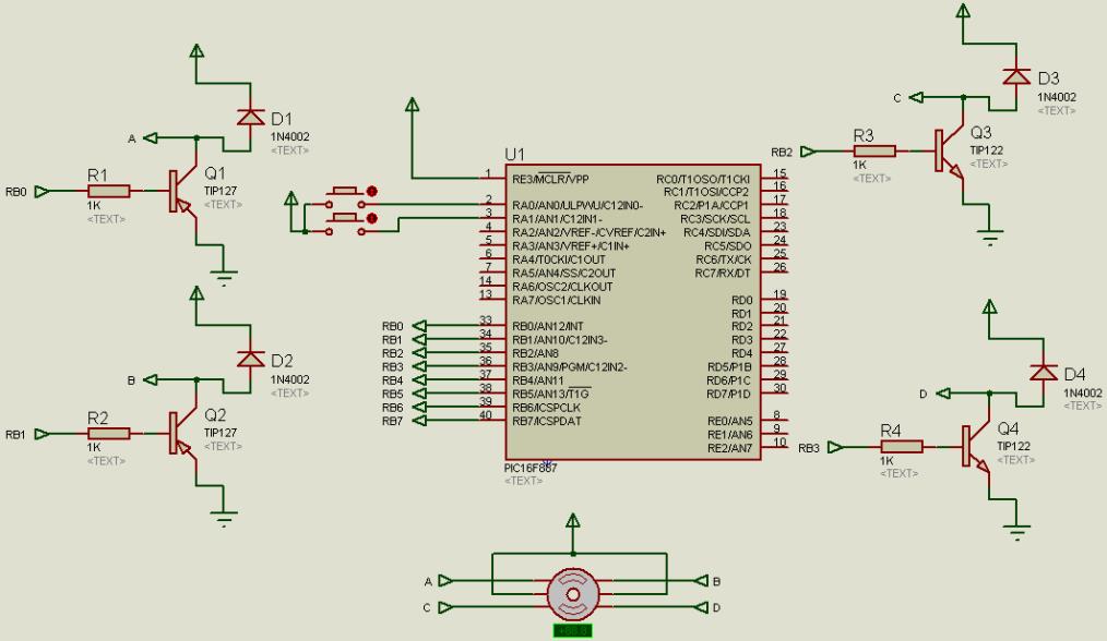 Programación de PIC: Motor a pasos con PIC16F887