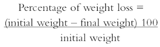 How To Calculate Weight Loss Percentage