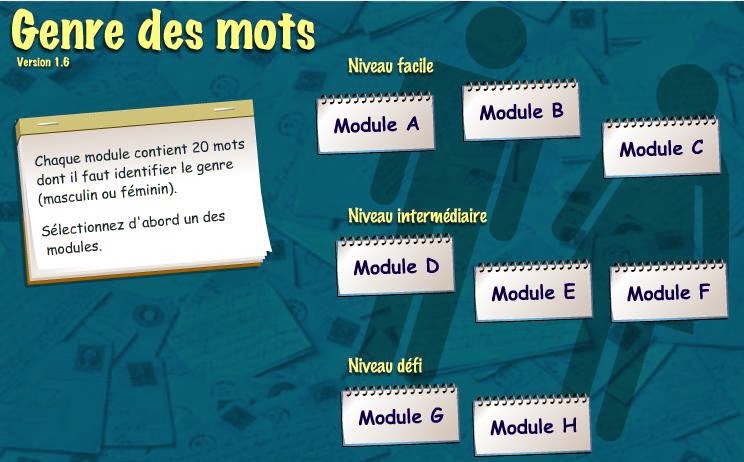 J'AIME LE FRANÇAIS ! : Jeu: Genre des mots