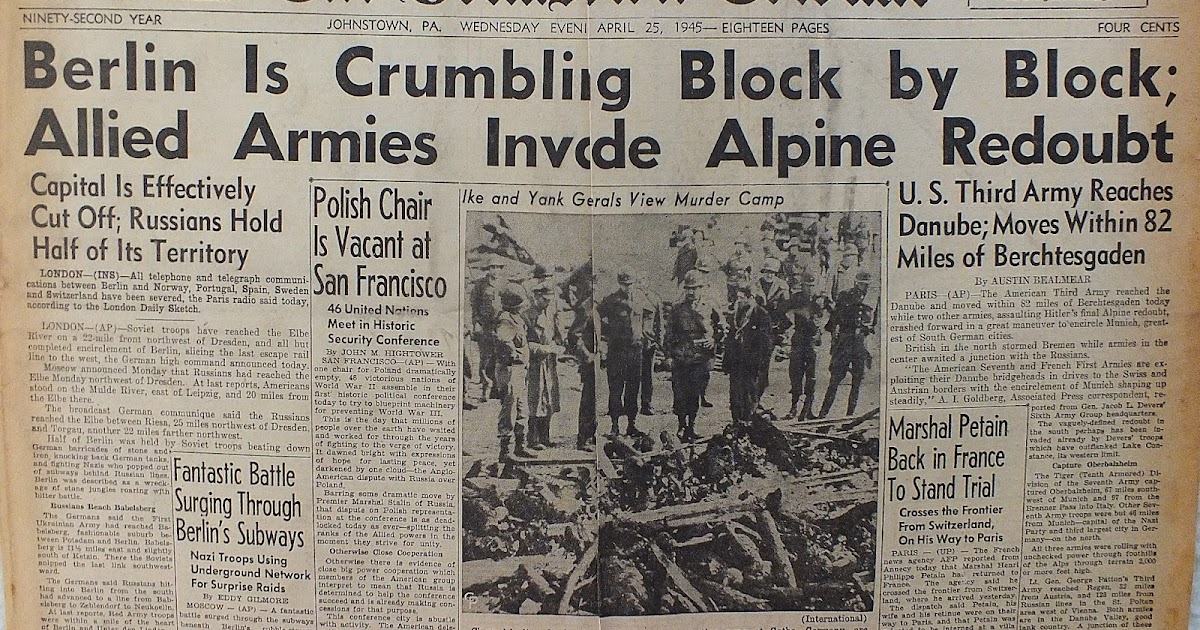 Vintage Johnstown: April 25, 1945: Berlin Is Crumbling Block by Block ...