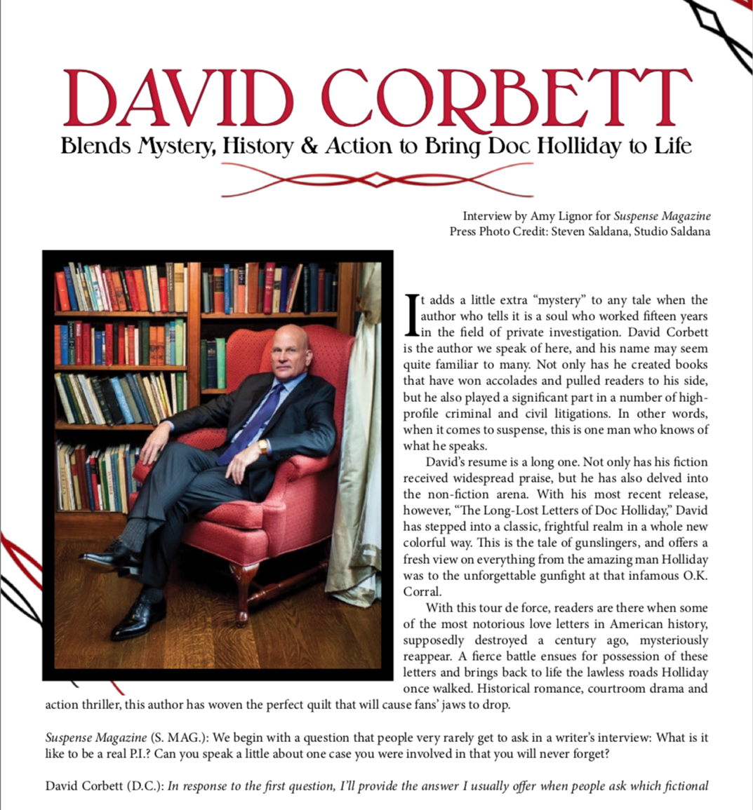 Kimberley Cameron & Associates: David Corbett is featured in this ...