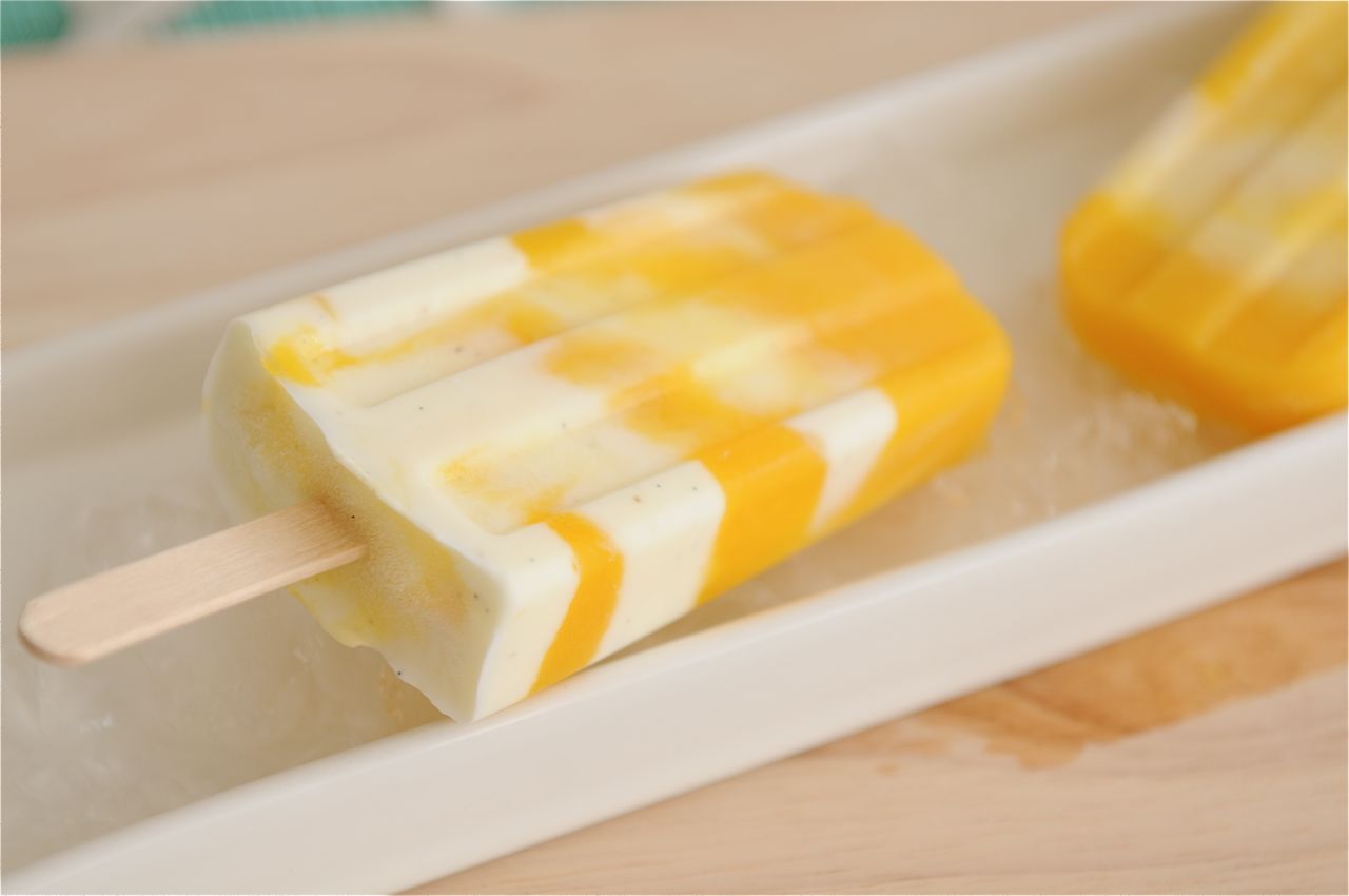 Meike´s cookbooks: Mango-Swirl-Popsicle
