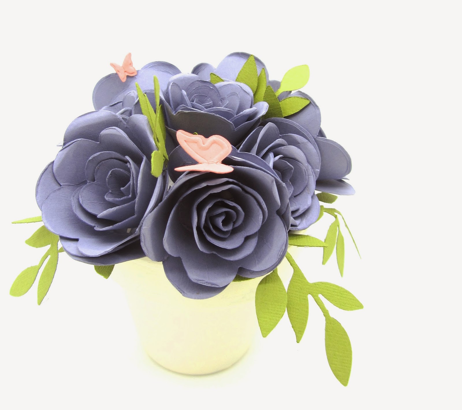 PinkBlingCrafter: A Spring Planter with some Spiral Flowers