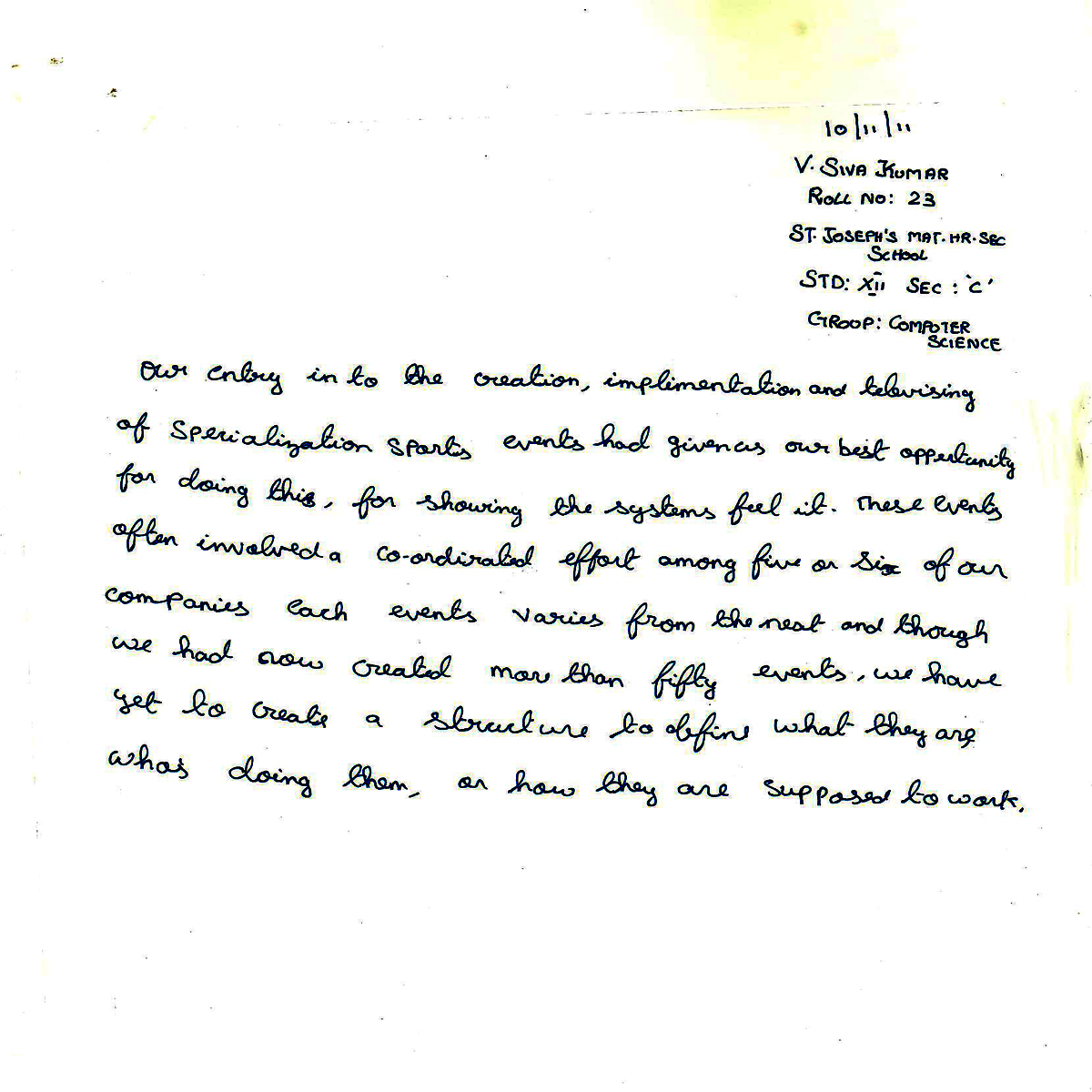 Fluent Handwriting: Handwriting Samples