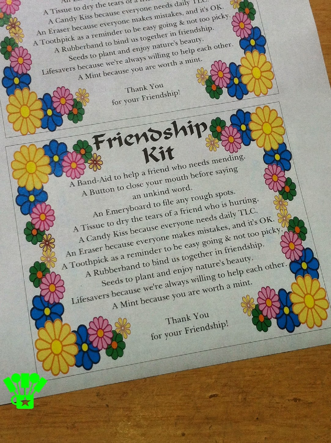 Friendship Survival Kit April Free Printable | Everyday Parties