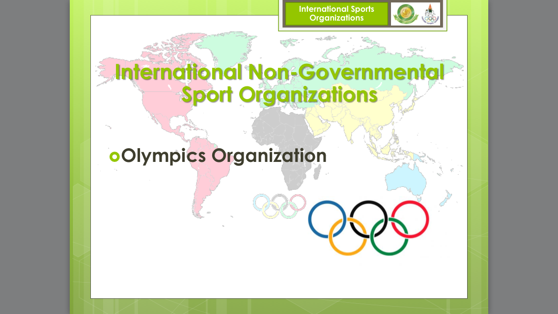 โอลิมปิกศึกษา (Olympic Education): International Sports Organizations