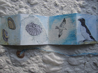 Louise Watson - Textile Artist: Concertina book on Skomer.
