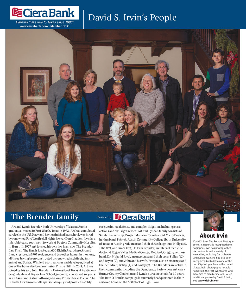 Fort Worth Business Press 2018: The Brender Family