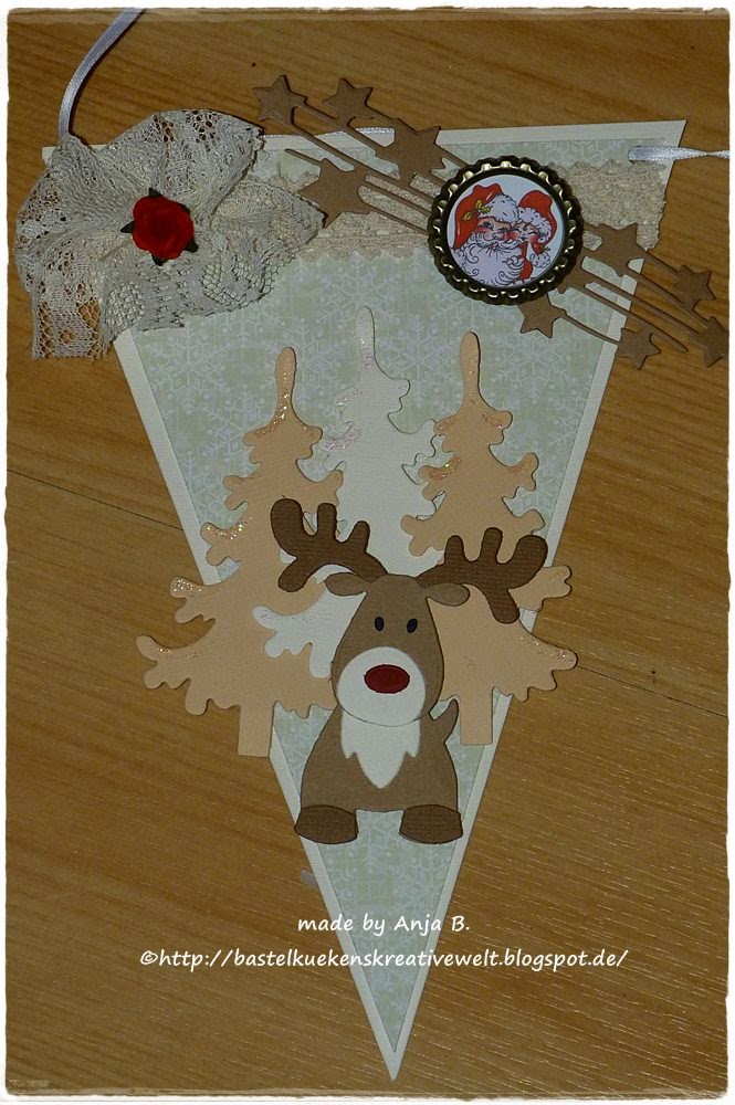 Bastelküken: Weihnachtliche Wimpelkette