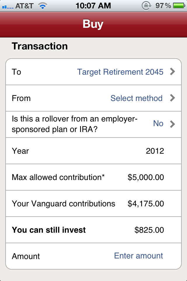 Relentless Financial Improvement: Making mobile investments with Vanguard