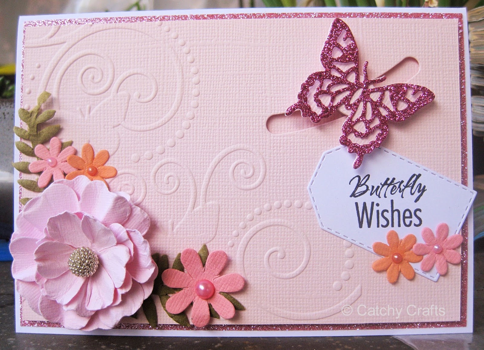 Catchy Crafts: Creative Team Butterfly Wishes Slider Card
