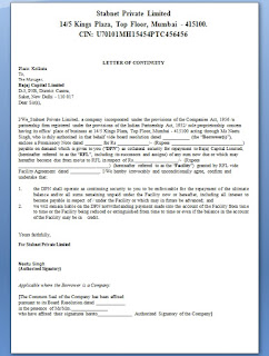Letter of Continuity Format in Loan and Banking with Stamp Duty
