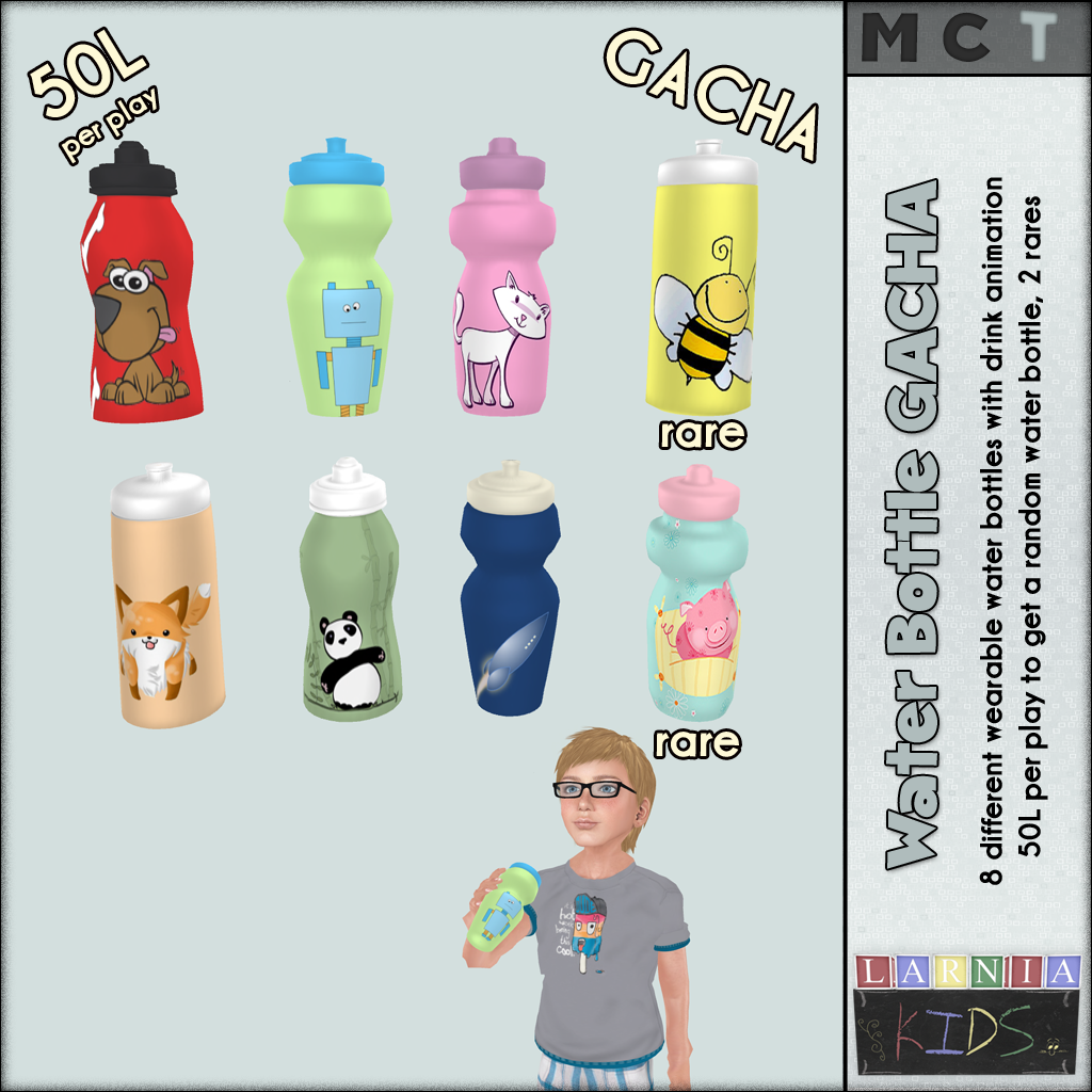 Second Youth: Larnia Kids: NEW Water Bottle GACHA from Larnia Kids!