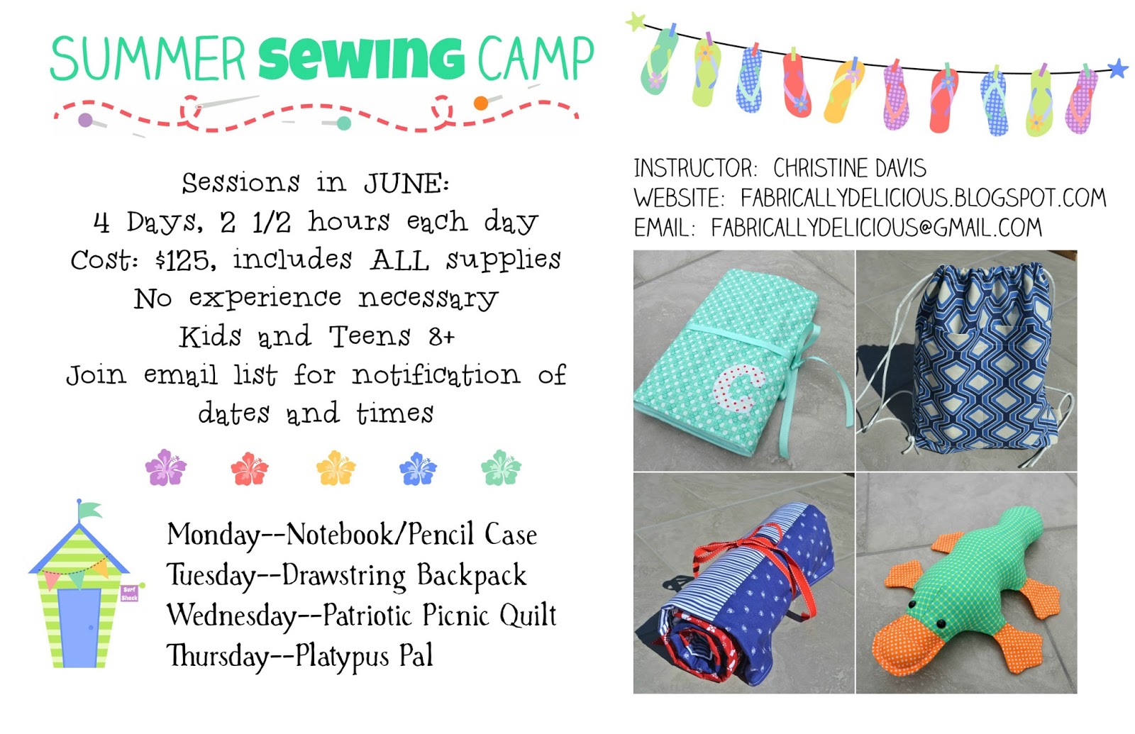 Summer Sewing Camp - Fabrically Delicious