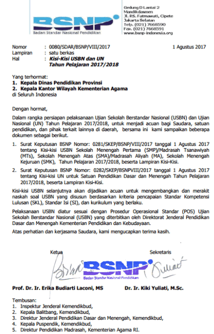 Kisi-Kisi USBN SMP, SMA, SMK Tahun 2018 - BUKU GURU Kisi-Kisi USBN SMP, SMA, SMK Tahun 2018 - BUKU GURU